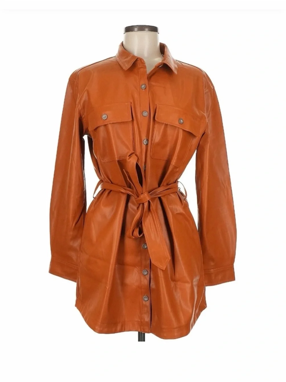 Jessica Simpson | Jackets & Coats | Jessica Simpson Cognac Faux Leather ...